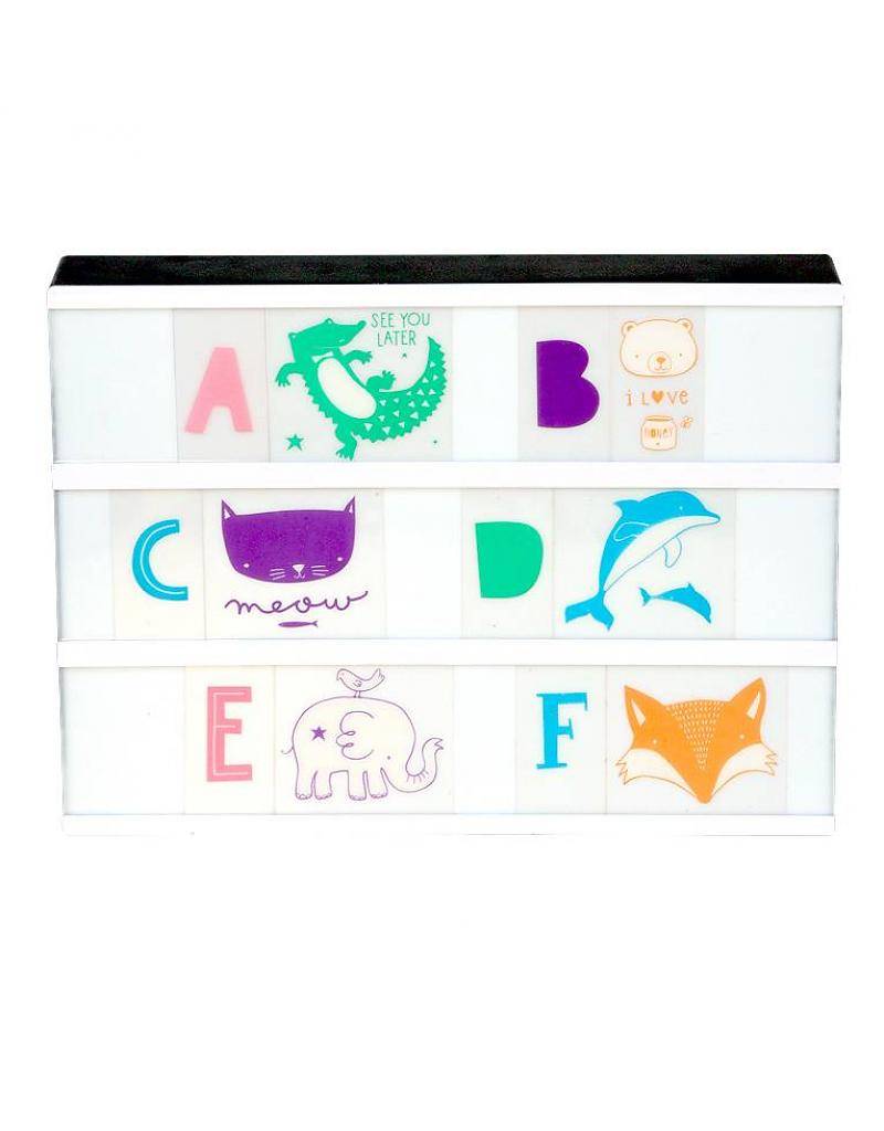 Lightbox letter set: ABC pastel